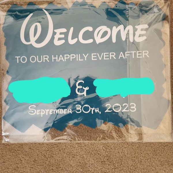 Welcome to Our Happily Ever After Sign | Disney Wedding | Disney ...