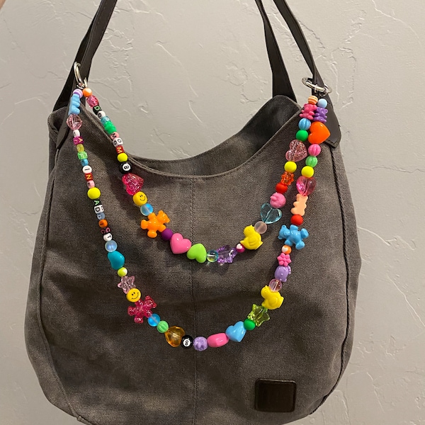 Custom Name Beaded Bag Chain Charm | Chunky Bag Chain | Y2k Bag Charm ...