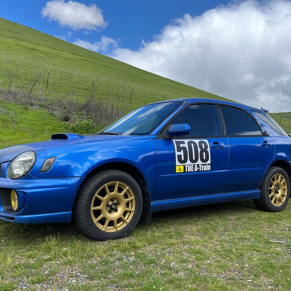 Autocross Numbers Set Track Day Custom Car Race Number, Name, Flag ...