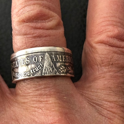 22k Solid Gold Coin Ring for Men: Crafted From 1 Oz - Etsy