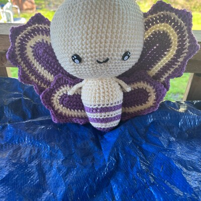 PATTERN: Cuddle-sized Butterfly Amigurumi, Crocheted Butterfly Pattern ...