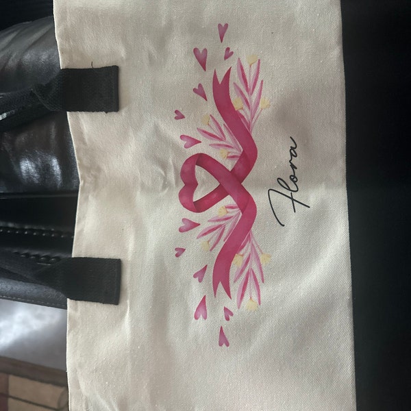 Personalized Breast Cancer Bag, Breast Cancer Warrior Gift, Breast ...