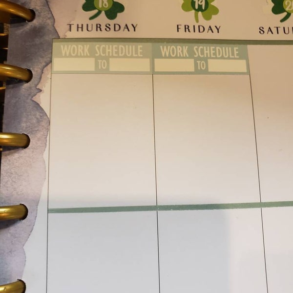 WORK SCHEDULE Stickers - Pastels. Planner Stickers. Calendar Stickers ...