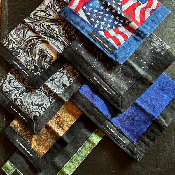 EDC Hank Ocean Topography Shades of Blue and Brown Men's Handkerchief ...