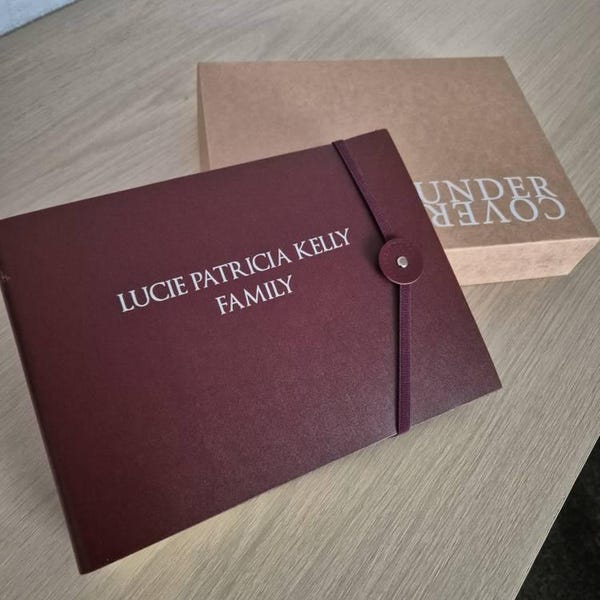 Spine Personalised Photo Album Recycled Leather - 28 Colours - Etsy