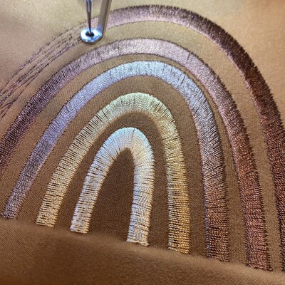 Boho Rainbow Mini Embroidery File Design 3x3 Hoop Satin Stitch Rainbow ...