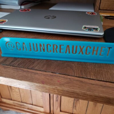 Small Social Media Handle Sign Desk Top Hashtag Sign - Etsy