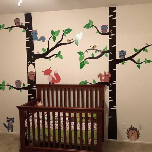 Woodland Animals Wall Decal, Forest Animals Wall Decal Sticker ...