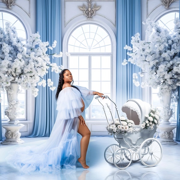 Maternity Backdrop Overlay, Fine Art Textures, White Pram Backdrop ...