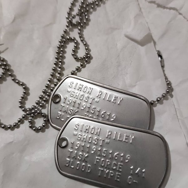 Simon 'GHOST' Riley US Military Dog TAGS - Detailed Replica Collector ...