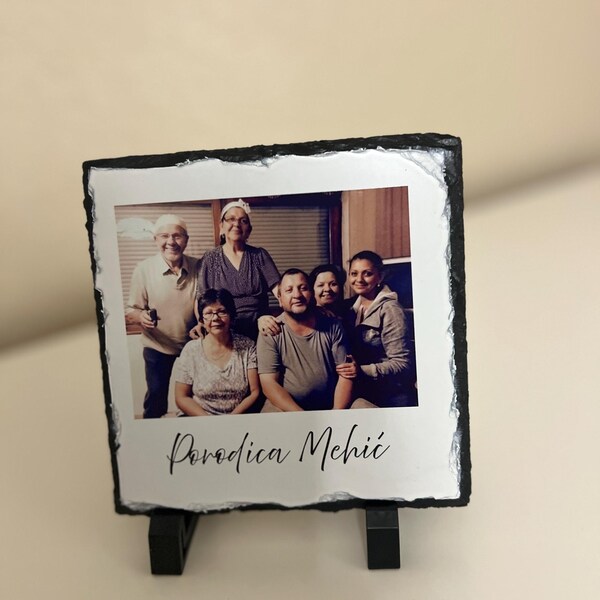 Personalised Photo Slate Gift - Custom Slate Photo Frame for ...
