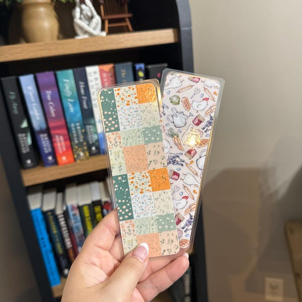 Bookshelf Books & Plants Bookmark | Book Lovers Bookmark | Laminated ...