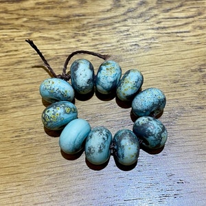 Organic Glass Bead Pair Handmade Lampwork Beads - Etsy