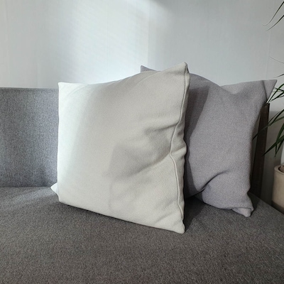 Faux Leather Color Block Lumbar Pillow Cover Mid Century Modern Boho ...