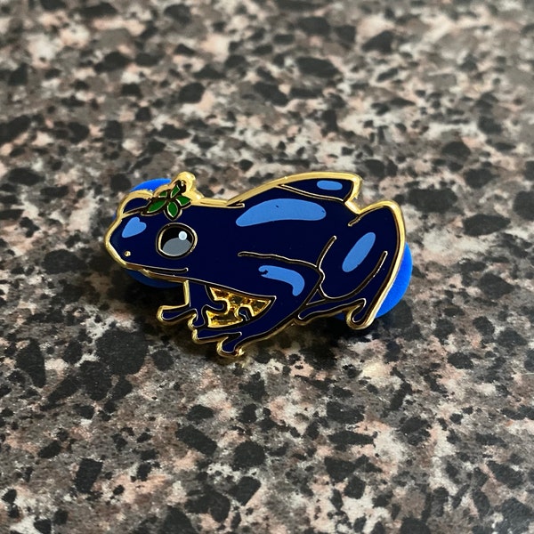 Blueberry Fruit Frog Enamel Pin! Adorable Tiny Frog Pin! - Etsy