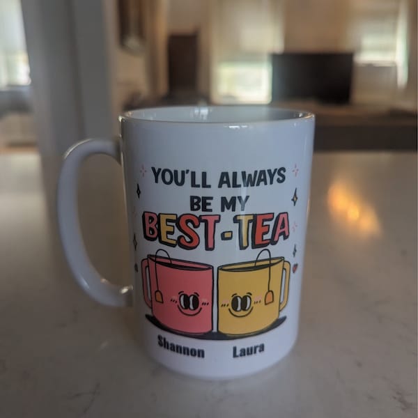 Custom Best Friend Mug, Bestie Ceramic Cup Personalized, Best Friend ...