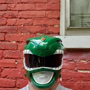 White Ranger Helmet Cosplay MMPR Halloween Costume - Etsy