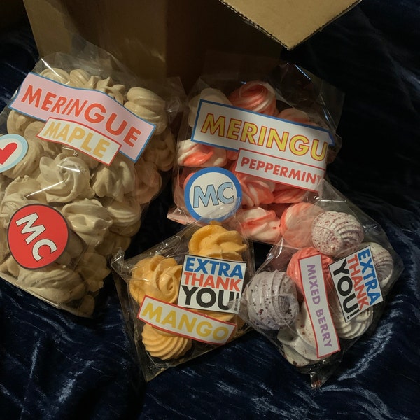 Peppermint Meringue Cookies - Small Batch - Packaged in Bulk - 1.5 ...