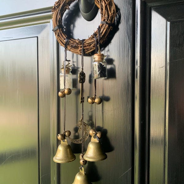 Witch Bells Wreath, Witch Bells for Door, Witch Bells Wind Chime, Door ...