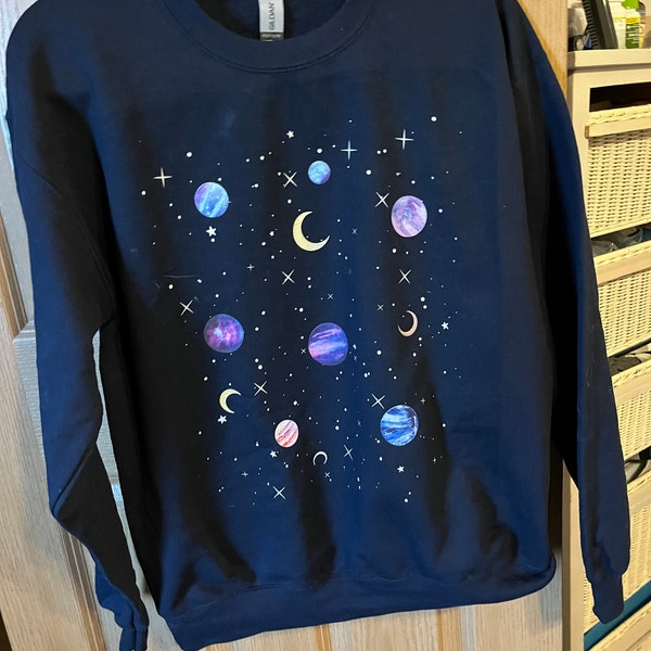 Moon Phases Hoodie, Mystical Moon Phase Hooded Sweatshirt, Celestial ...