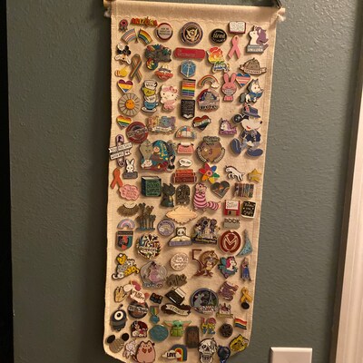 Enamel Pin Banner, Pin Display, Enamel Lapel Pin Display, Enamel ...