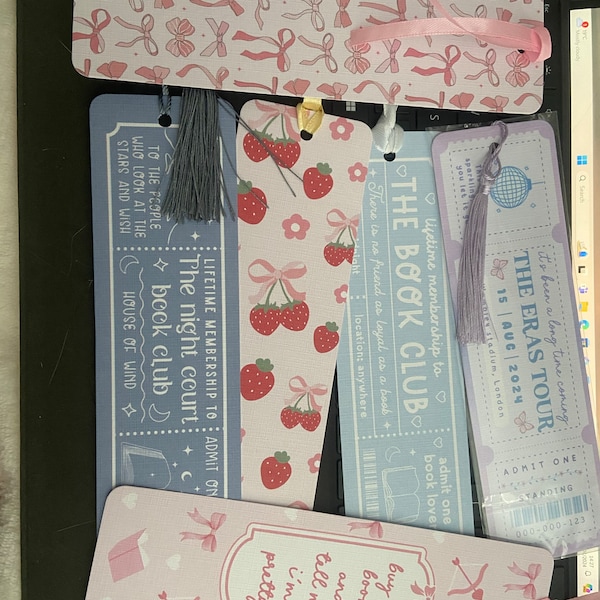 Reading is My Jam Bookmark | Strawberry Coquette Bookmark | Spring ...