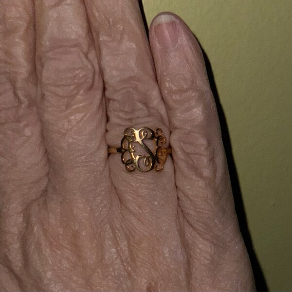 Personalized Monogram Ring -custom Initials Ring -custom Monogram Ring -initials Ring ...