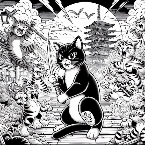 20 Page Pack Printable Cute & Epic Cats Coloring Book - Etsy