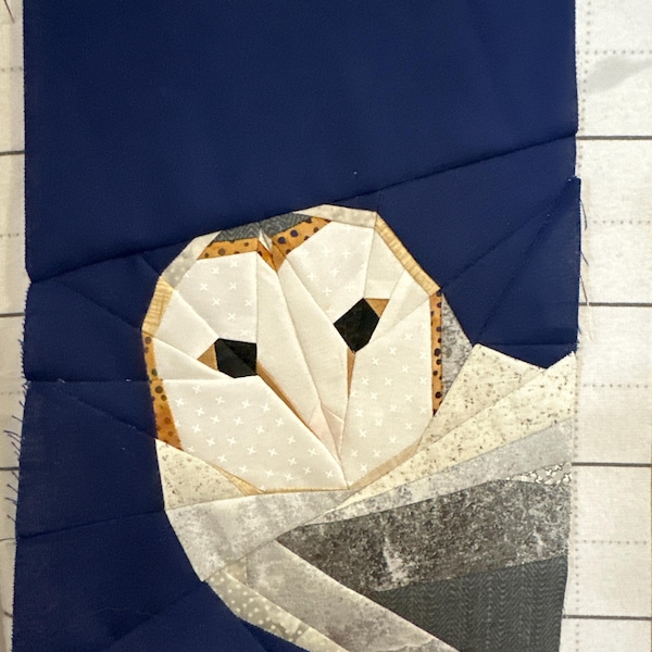 The Curious Owl Foundation Paper Piecing Pattern, Barn Owl, FPP Quilt ...