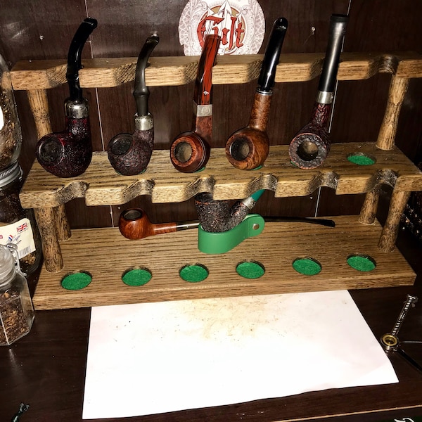 Solid Oak Pipe Display Stand - Etsy