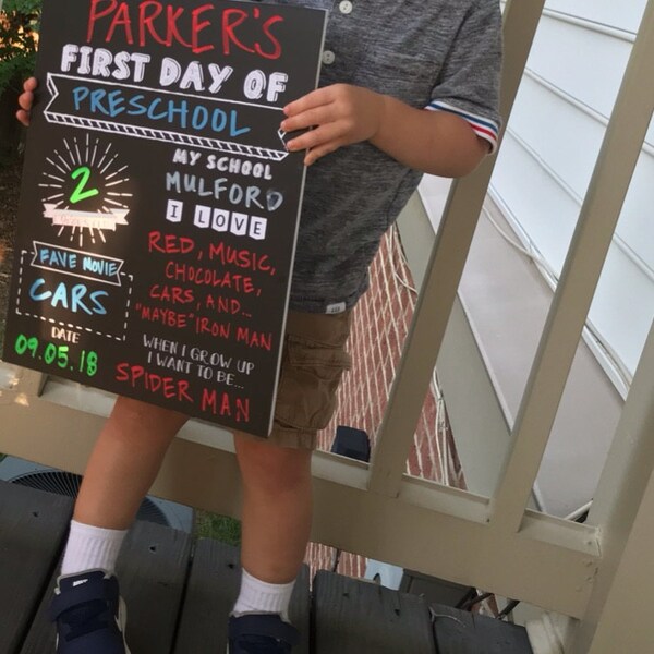 Reusable 2-in-1 COLOR or MONOCHROME First & Last Day of School Sign ...