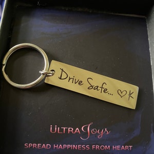 Drive Safe keychain Custom Keychain Couples Keychain Key | Etsy