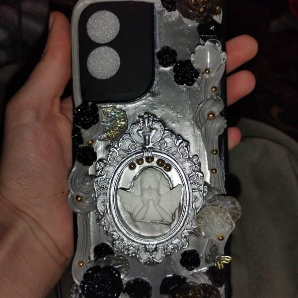 Custom Decoden Phone Case, Retro Angel Phone Case, Baroque Aesthetic 3D ...