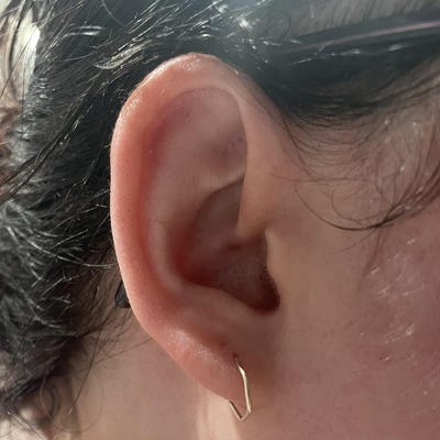 Crescent Moon Ear Cuff, Copper and Silver, Fake Piercing, Cartilage ...
