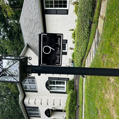 Metal Address Sign, Address Sign for Yard, House Number Sign Metal ...