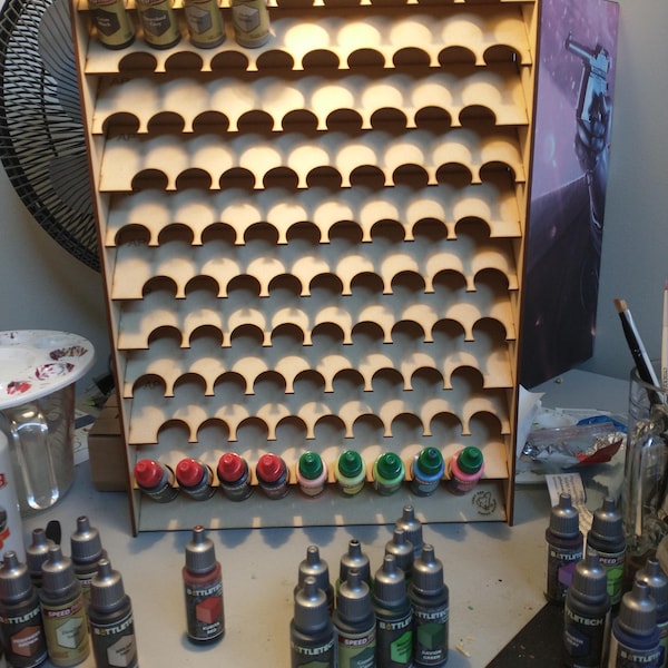 Wall Mounted Paint Rack for Golden / Liquatex Liquid Paints - Etsy