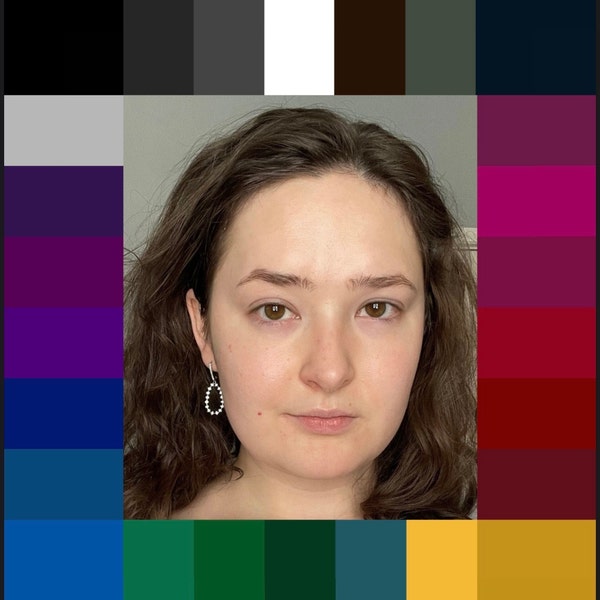 Deep (dark) Autumn Palette Digital Swatch Fan, Seasonal Palette ...