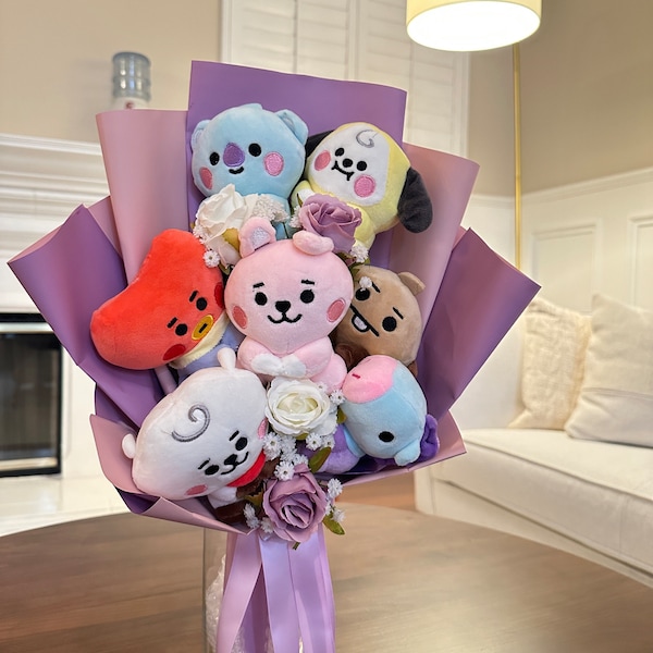 Plushies Bouquet. Kpop Boy Band Bouquet. Lavender Bouquet. Birthday ...