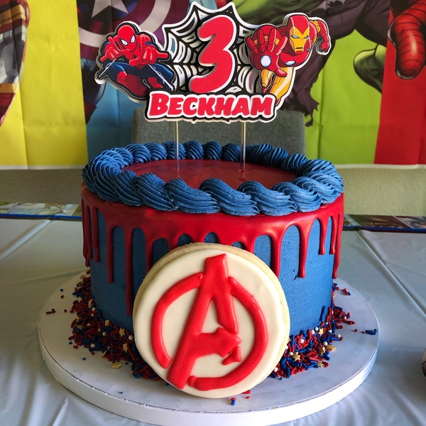 Spiderman and Hulk Cake Topper, Spiderman and Ironman, Superhero ...