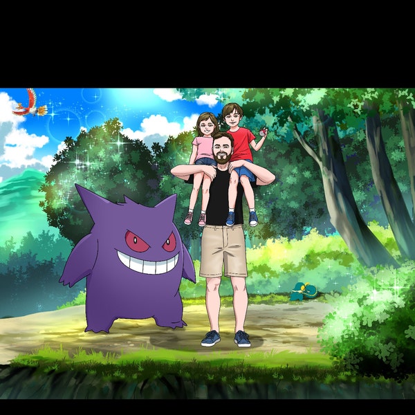 Custom POKEMON Character Portrait From Photo (DIGITAL COPY ...