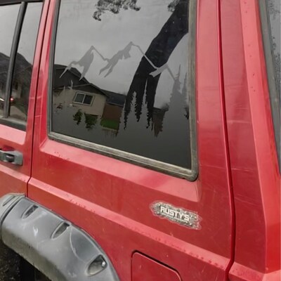 Jeep XJ Cherokee Rear Window Decal set of 2 driver and Passenger Sides ...