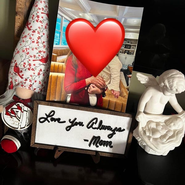 Custom Heart Frame Created by Loved Ones Handwriting or Scribbles ...