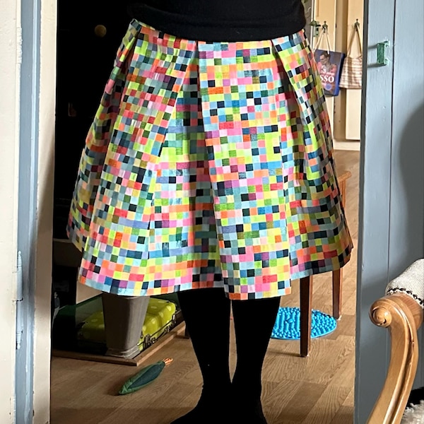 PIXEL Skirt With Pockets - Etsy