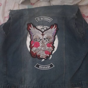 Custom Embroidered Top and Bottom Rocker Set MC Biker Patch 617 Sizes ...