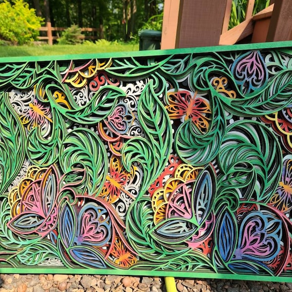 Digital File for Creating Multilayered Modern Wall Art Suitable for ...