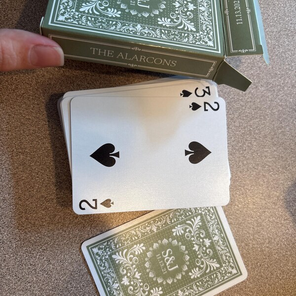 Personalized Guest Book Playing Cards: 28 Colors for Wedding - Etsy