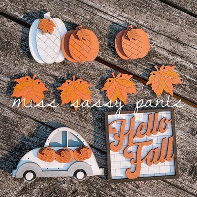 Hello Fall SVG File Laser Cut File Glowforge Hello Fall Pumpkins Leaves ...