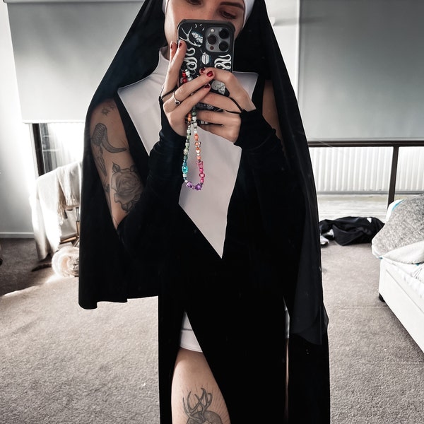 Sexy Nun Dress, Nun Costume for Woman, Halloween Costume Woman, Velvet ...