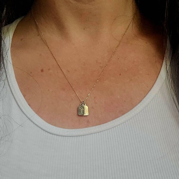 14k Solid Gold Personalized New Mom Gift • New Mother Necklace • First ...