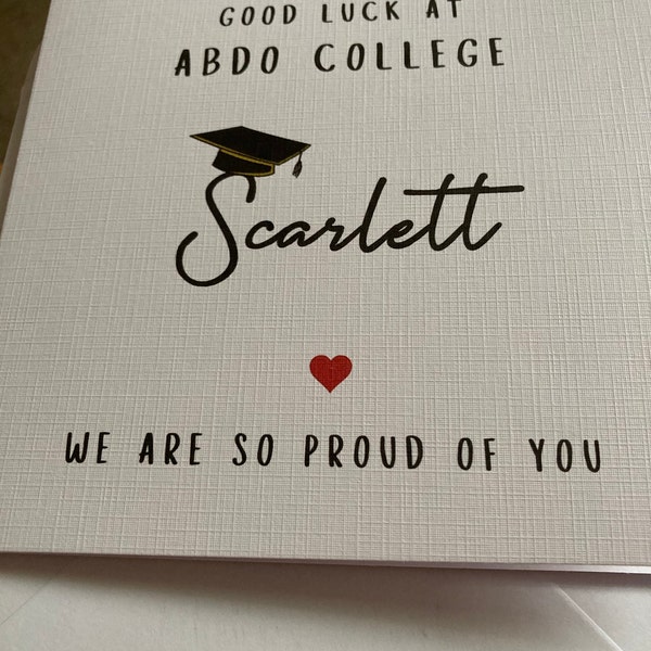 Going to University Card, Good Luck at University Card, off to Uni Card ...